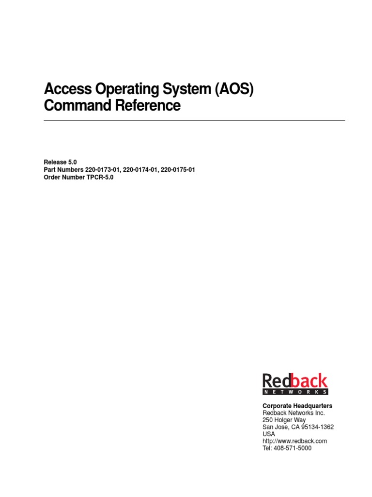 Redback Router Commands | Download Free PDF | License | Electromagnetic Interference