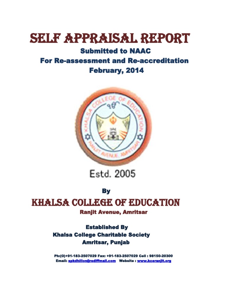 NAAC Re-accreditation Report | PDF | Teachers | Curriculum