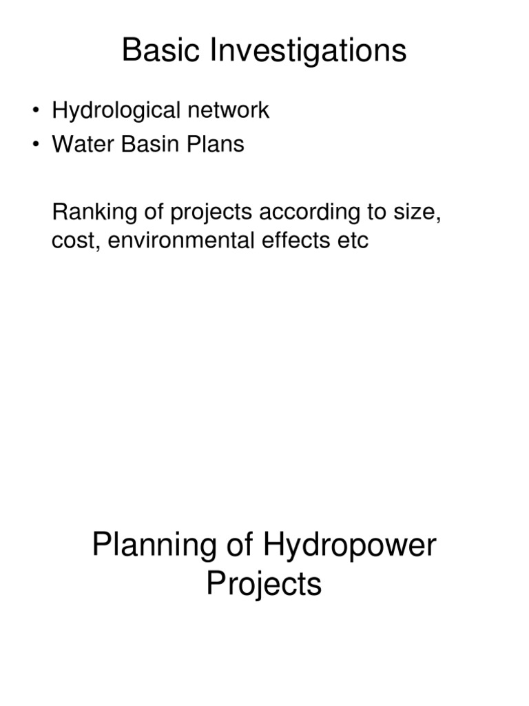 Hydropower Project Planning Steps | PDF | Hydrology | Flood