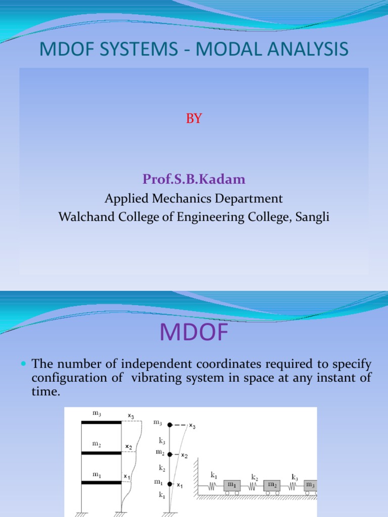 Modal Analysis | PDF | Normal Mode | Matrix (Mathematics)