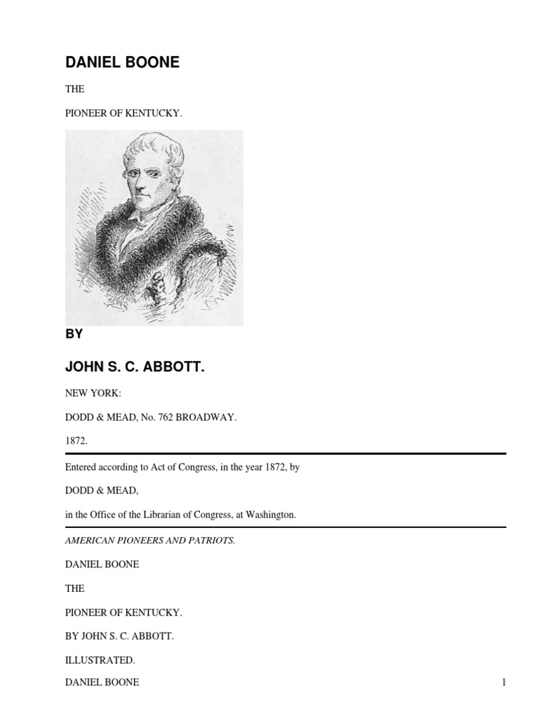 Daniel Boone: John S. C. Abbott | PDF | Daniel Boone | Christopher Columbus