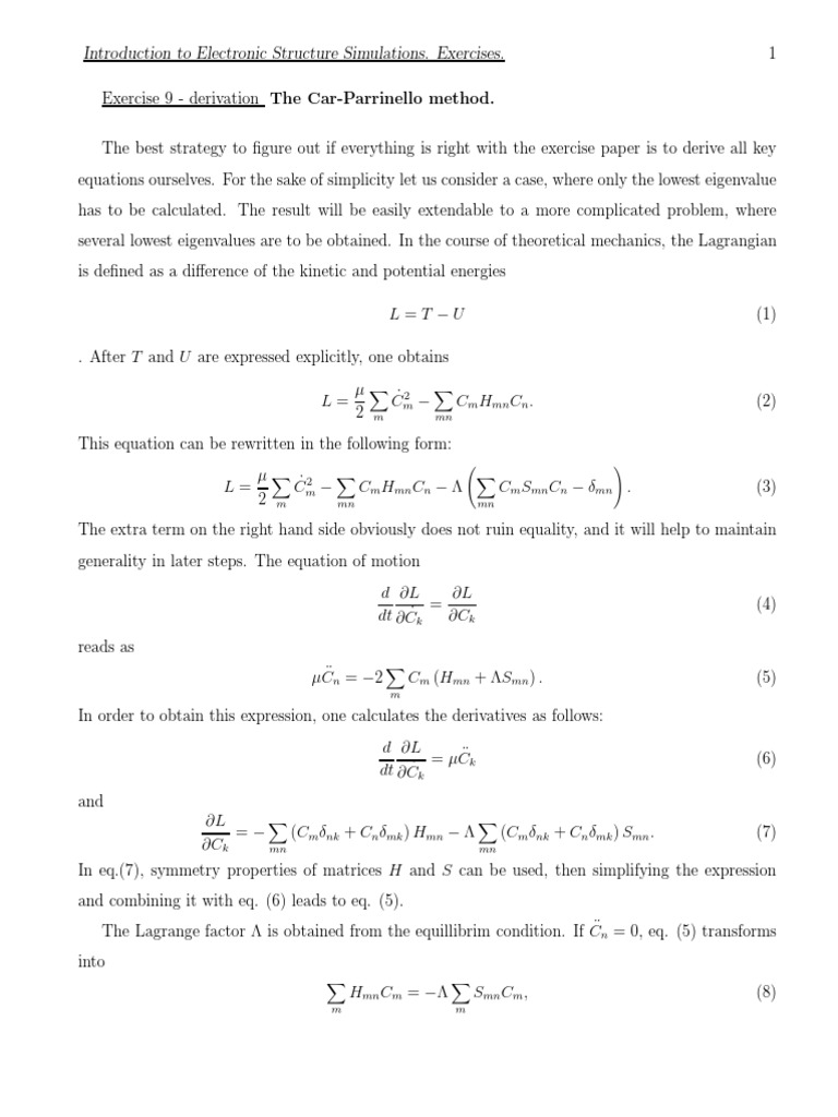 Density Functionals Pdf Equations Density Functional Theory