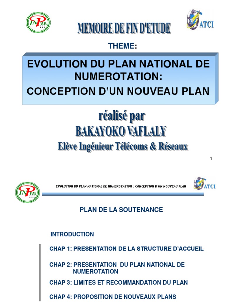 Evolution Du Nouveau Plan de Numerotation en Cote D'ivoire | PDF ...
