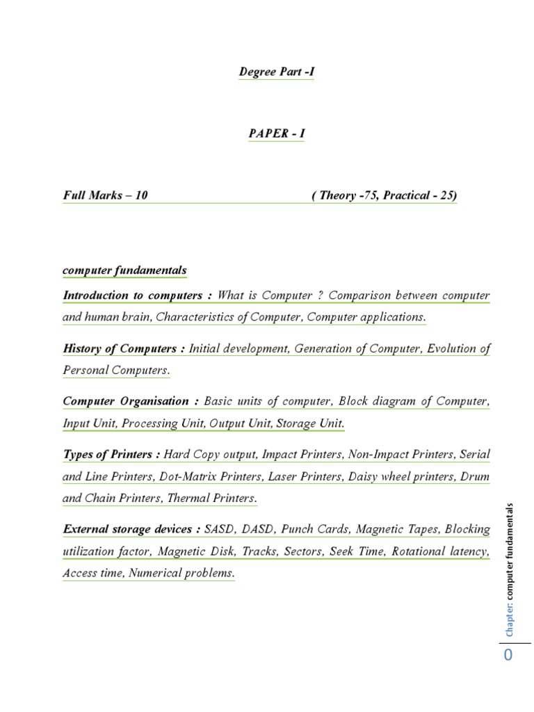 BCA Syllabus of Magadh University, Bihar (India) | Download Free PDF | Class (Computer ...