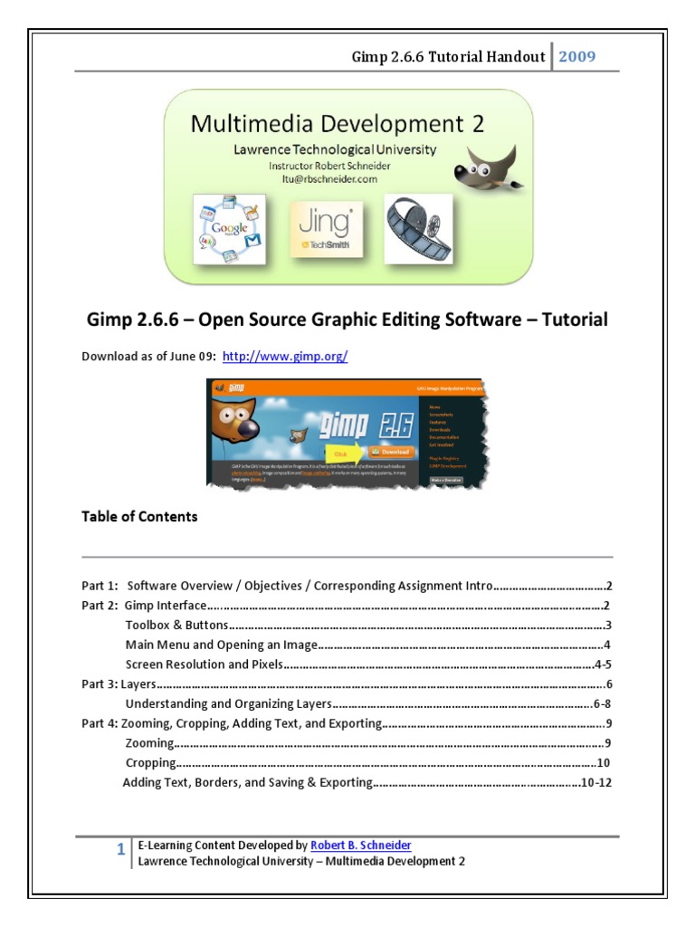 Gimp Tutorial | PDF
