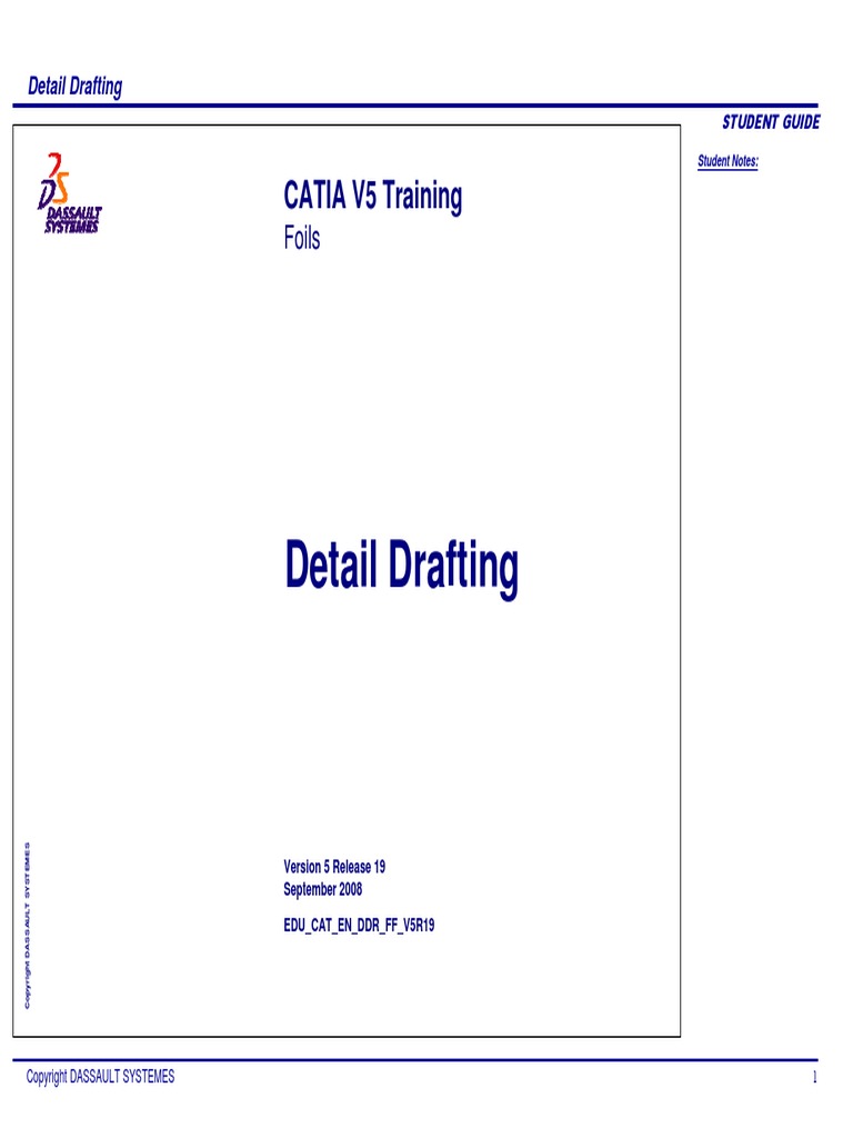 Catia v5 Detail Drafting1 | PDF | Technical Drawing | Circle