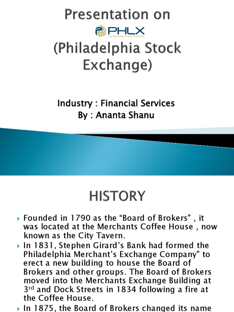 Prphilidalphia Stock Exchange | PDF