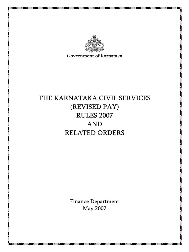 KCSR Rules | PDF | Civil Service | Government