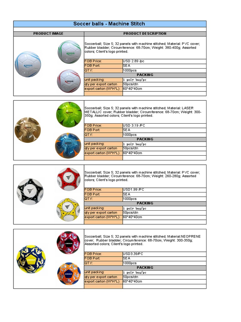 Wholesale Soccer Balls Offer | PDF | Association Football | Amorphous Solid