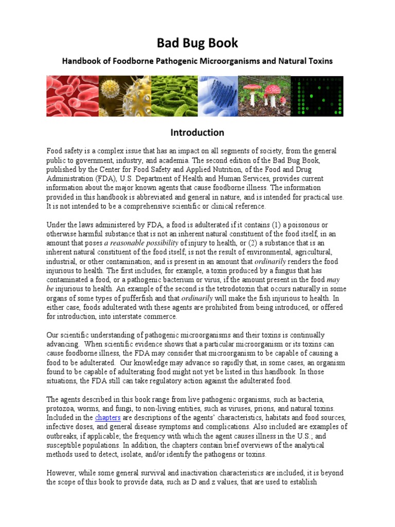 Bad Bug Book: Foodborne Pathogens Guide | PDF