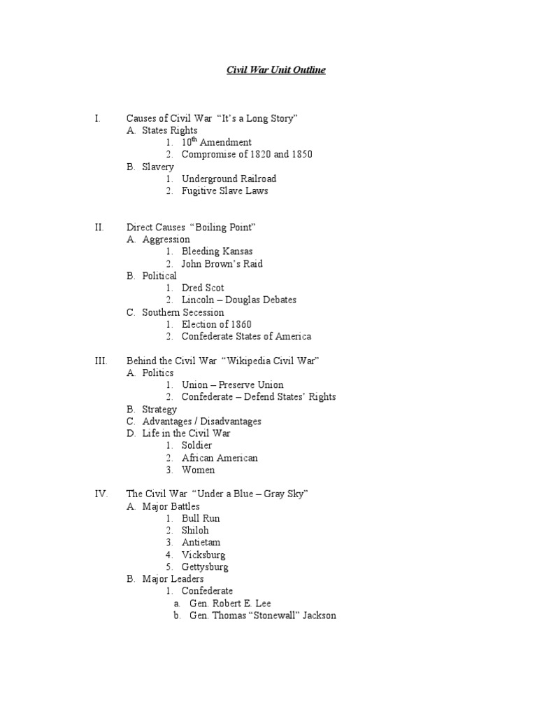 Civil War Causes, Battles, and Reconstruction | PDF | American Civil ...