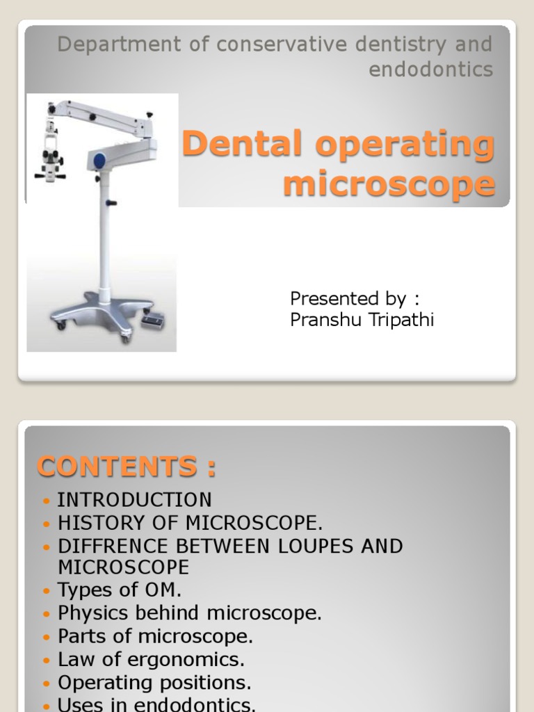 Dental Operating Microscope. | PDF | Lens (Optics) | Atomic