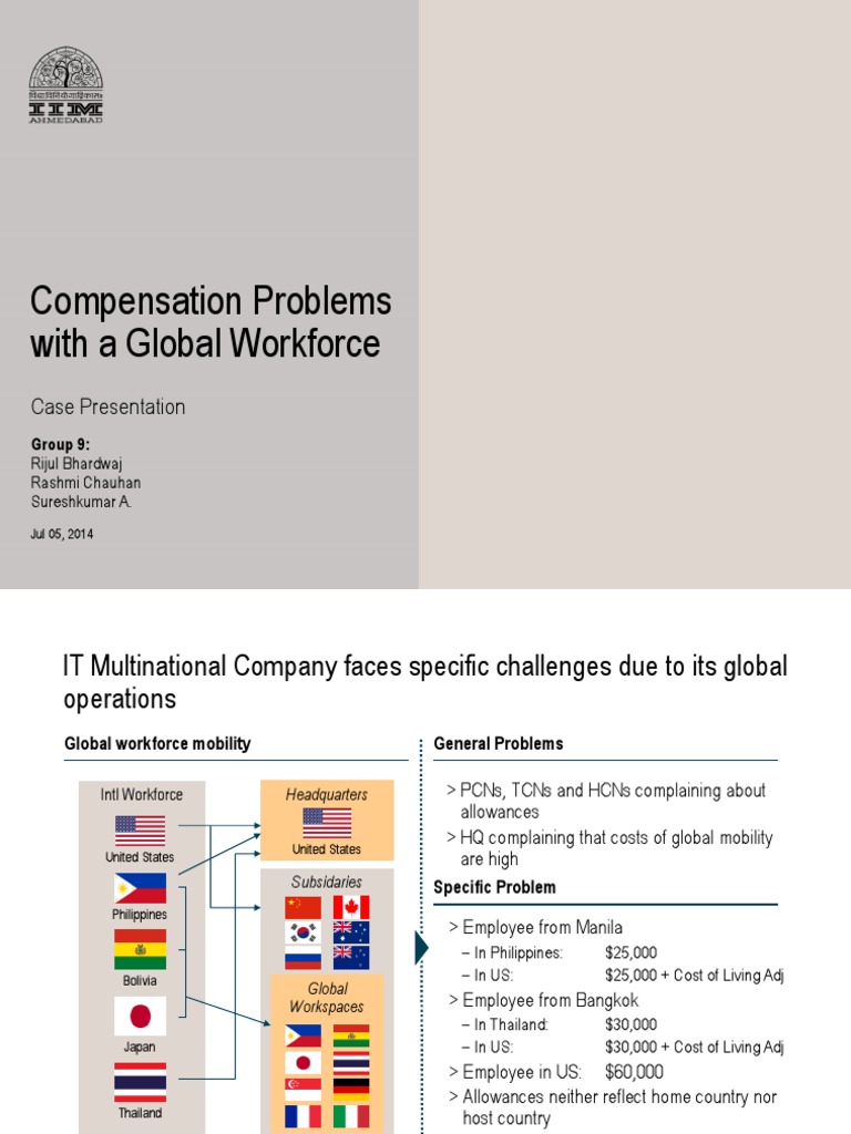 Compensation Problems With A Global Workforce: Case Presentation | PDF ...