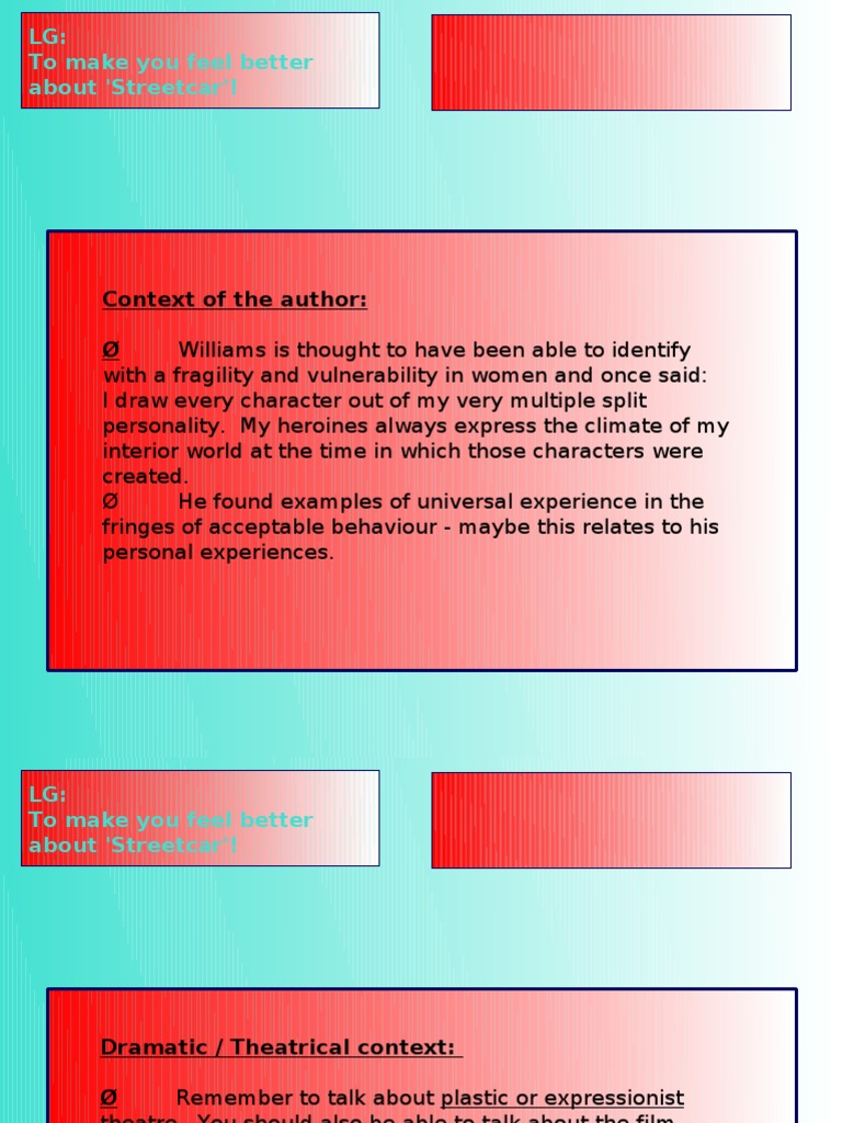 Context Streetcar Named Desire 5 | PDF | Romanticism