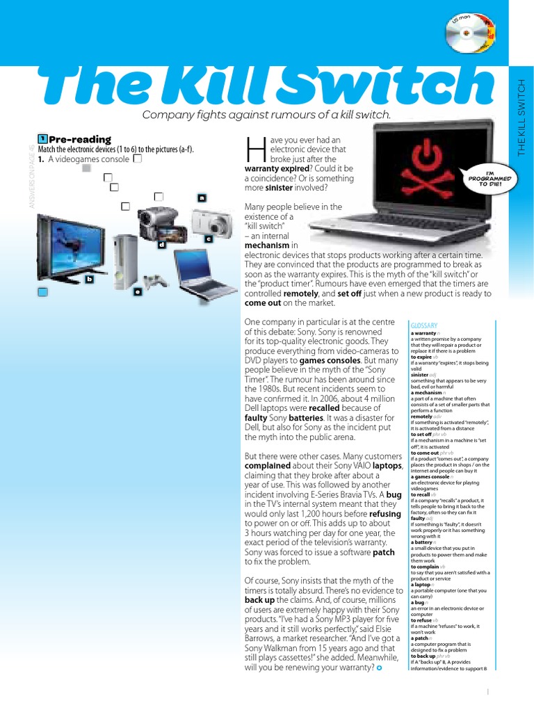 The Kill Switch PDF | PDF | Sony | Consumer Electronics