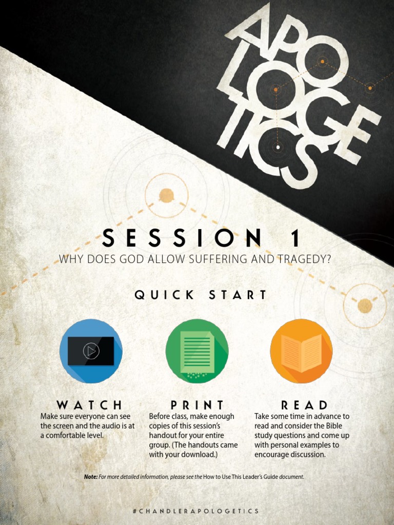 Apologetics Session 1 Pdf Forgiveness Suffering