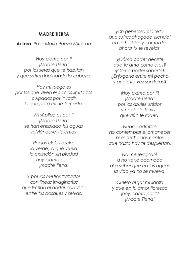Canción a la Madre Tierra | PDF
