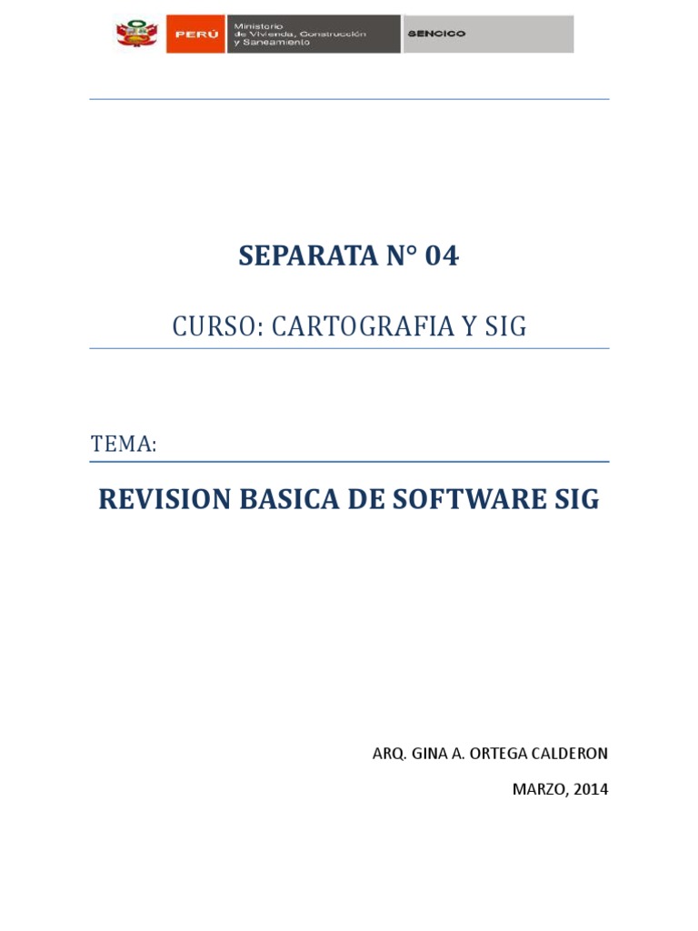 Cartografia SEPARATA 4 SIG | PDF | Sistema de información geográfica | Archivo de computadora