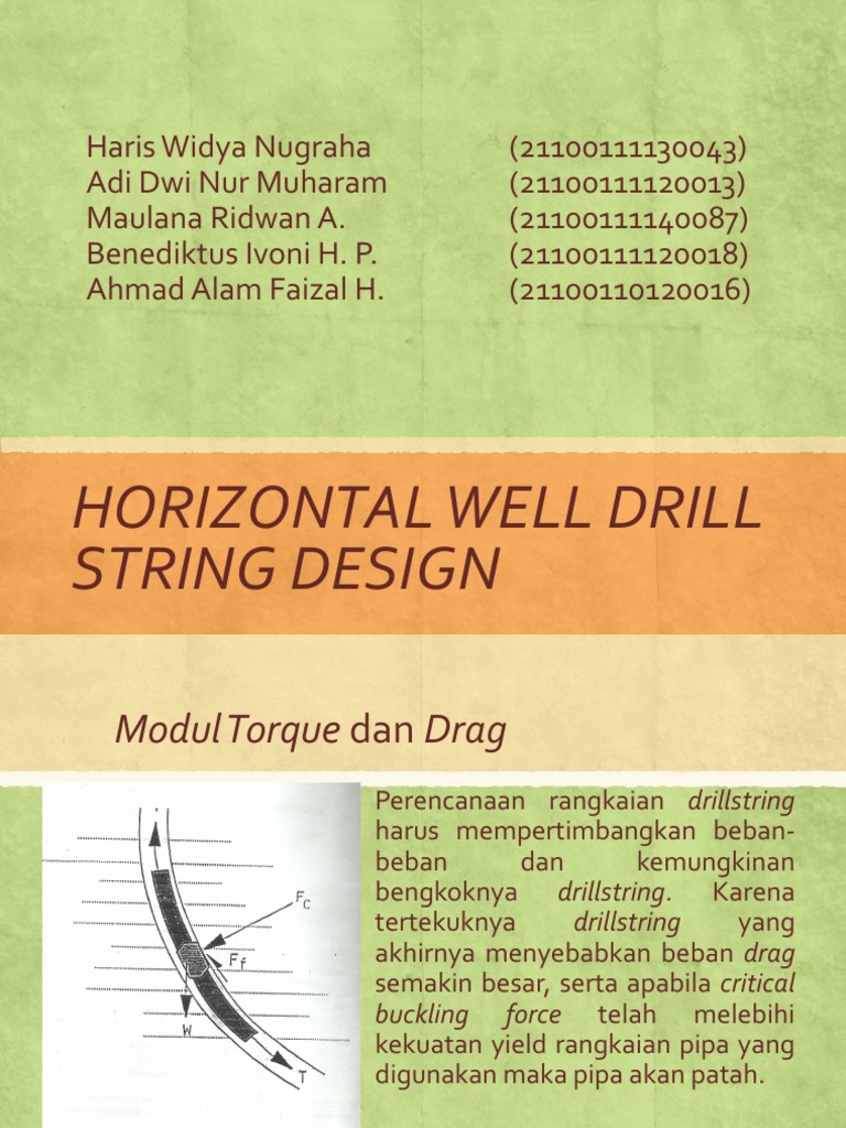 Horizontal Well Drill String Design | PDF