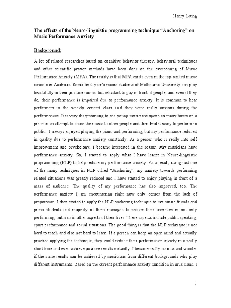 !NLP-MPA Research Proposal (Completed Version.6) | Neuro Linguistic ...