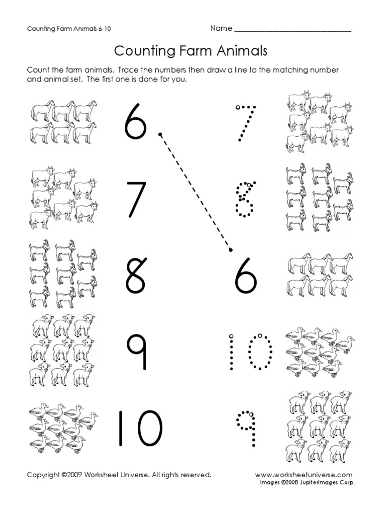 Counting Farm Animals 610 Wu | PDF