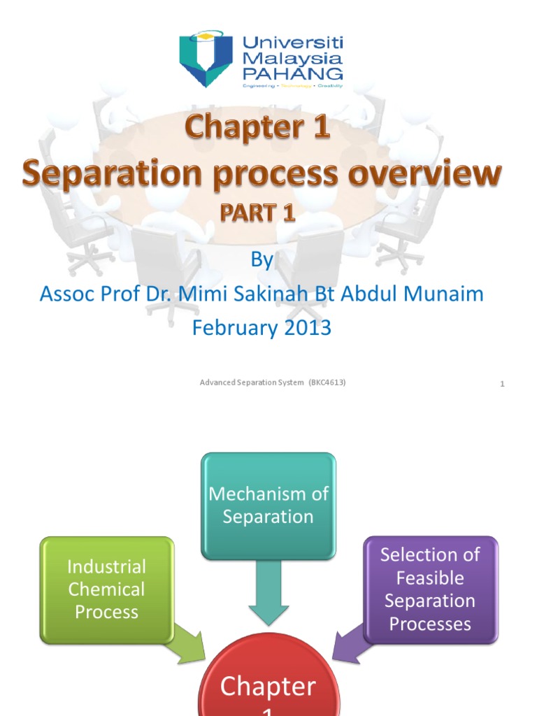 Chapter 1-Separation Process Overview | PDF | Diffusion | Phase (Matter)