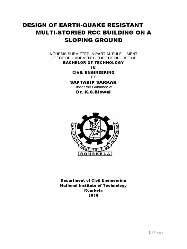 Design of Sloping RC Building Using Staad | PDF