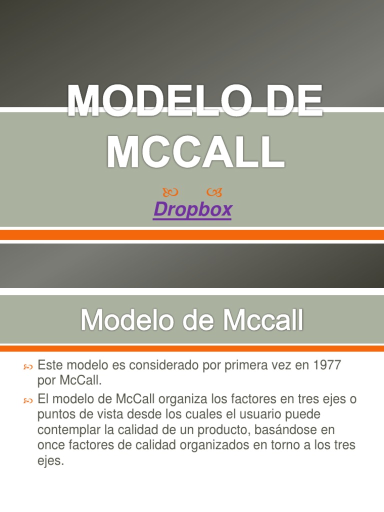 Factores de Calidad del Modelo McCall | PDF | Archivo de computadora ...