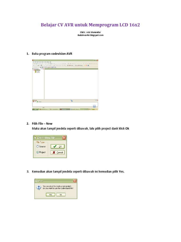 Belajar Code Vision Avr Untuk Memprogram LCD 16x2 PDF | PDF | Teknologi ...