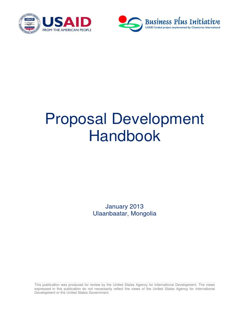 Proposal Development Handbook | PDF | Evaluation | Monitoring And ...