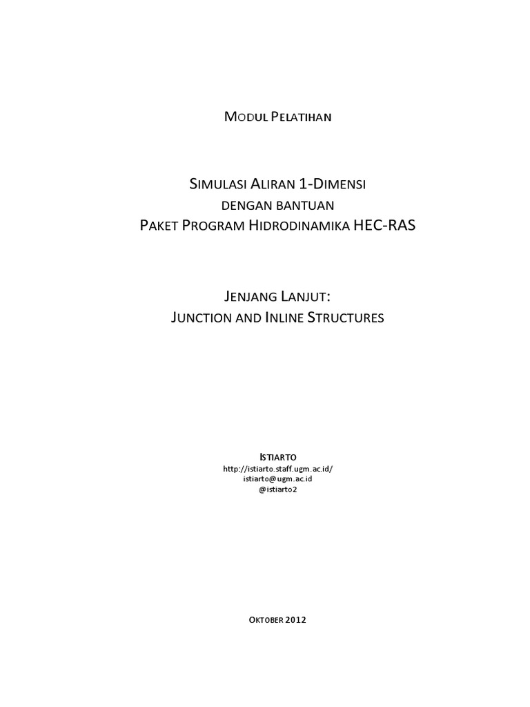 HEC-RAS Junction and Inline Structures Guide | PDF