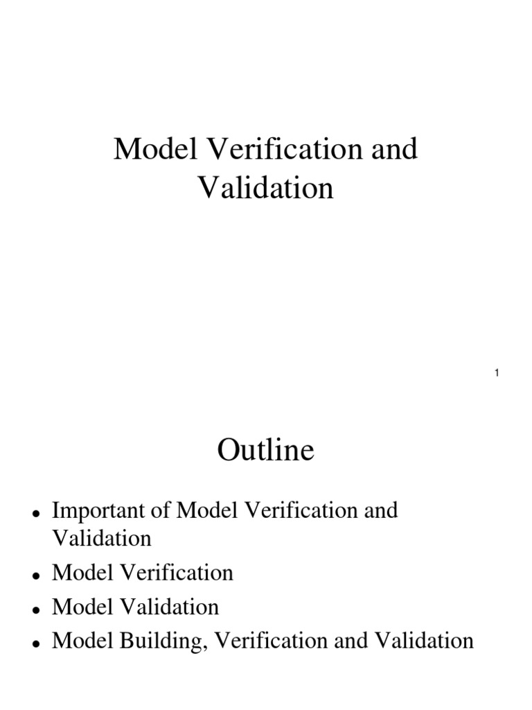 08 Model Verification & Validation | PDF | Formal Verification ...