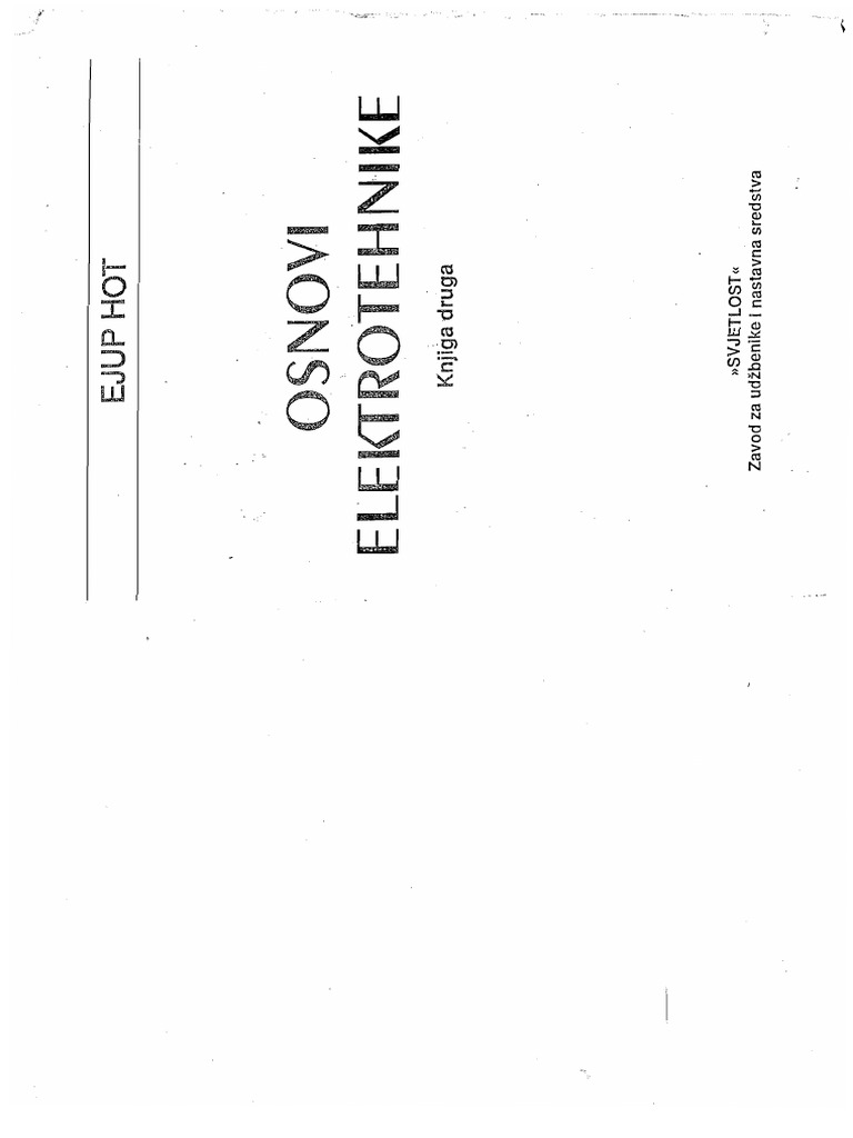 Osnovi Elektrotehnike - Knjiga 2 E. Hot | PDF