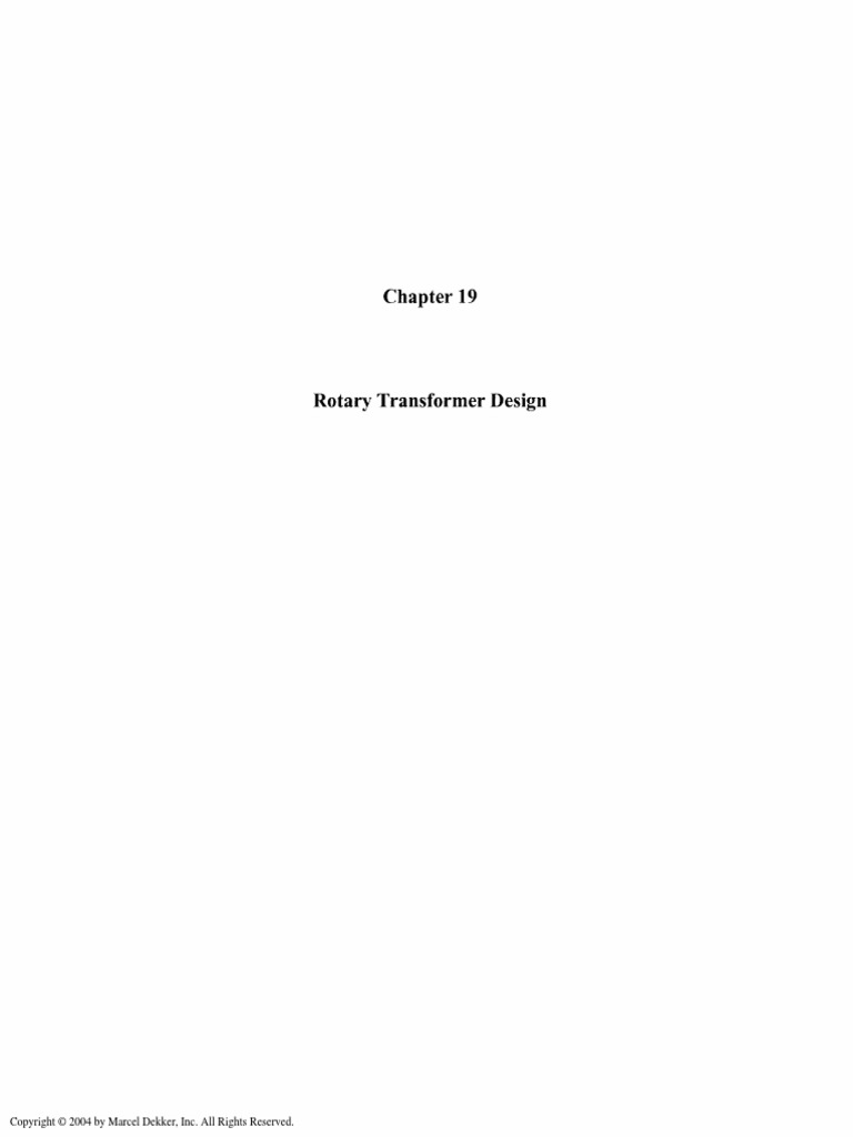 Transformer And Inductor Design Handbook Chapter 19 Pdf Inductance Transformer