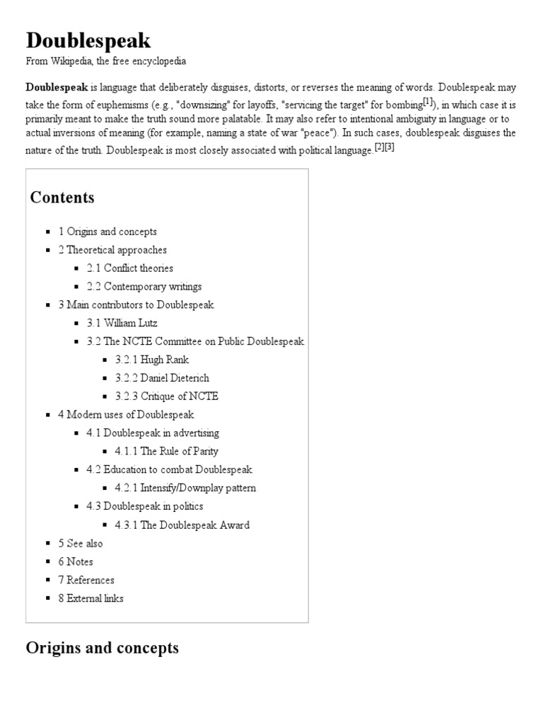 Doublespeak | PDF | Semiotics | Communication