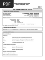 DC200 Silicone Fluid 100CS - MSDS | PDF | Fires | Firefighting