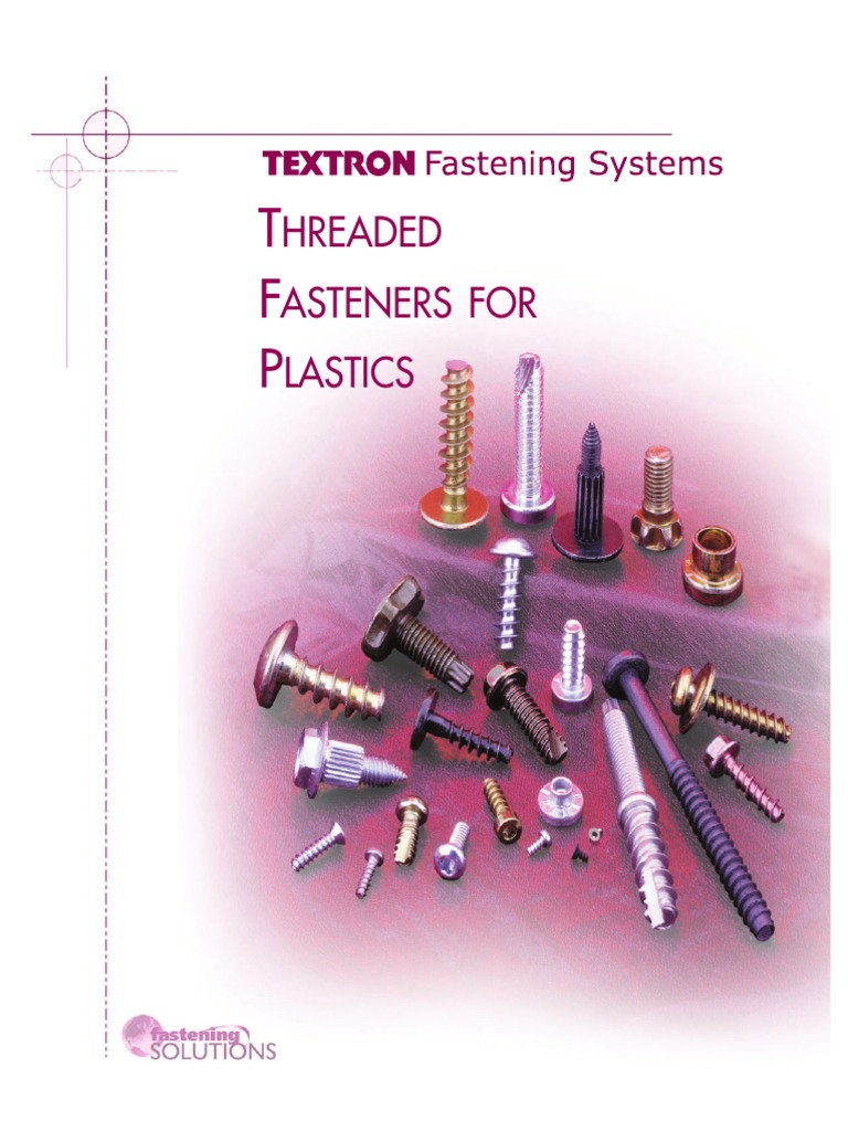 Threaded Fasteners For Plastics | PDF | Screw | Strength Of Materials