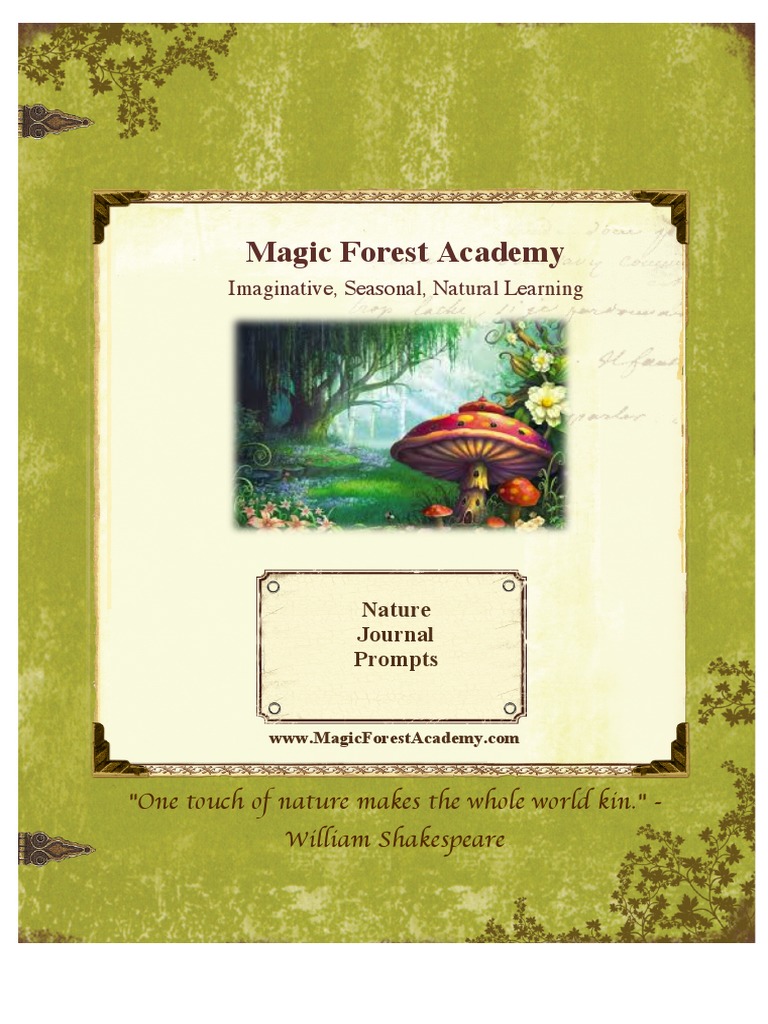 Magic Forest Academy-Nature Journal Prompts | PDF | Mushroom | Rock ...
