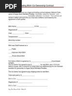 Dog Stud Service Contract Template | PDF | Dog Breeding | Horse Breeding
