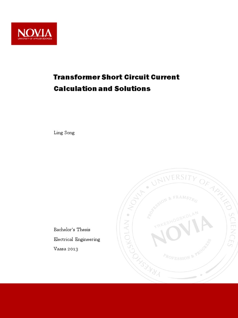 Transformer Short Circuit Current Calculation and Solutions | PDF ...