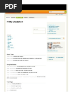 HTML Cheat Sheet | PDF | Cascading Style Sheets | Hyperlink