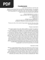 Mastering Cryokinesis: Ice Manipulation Guide | PDF | Snow | Ice