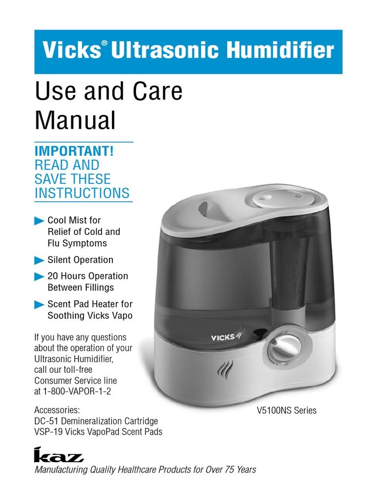 Vicks Humidifier v5100 | PDF | Water | Nature