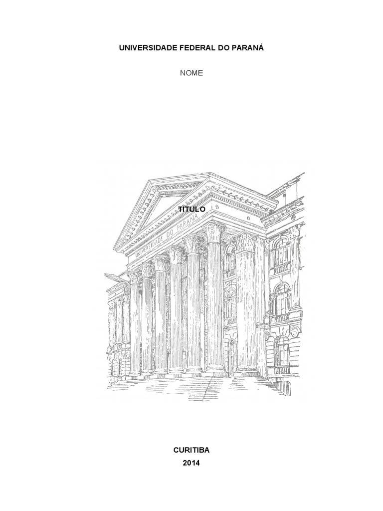 Modelo de Capa de Trabalhos Logo UFPR | PDF