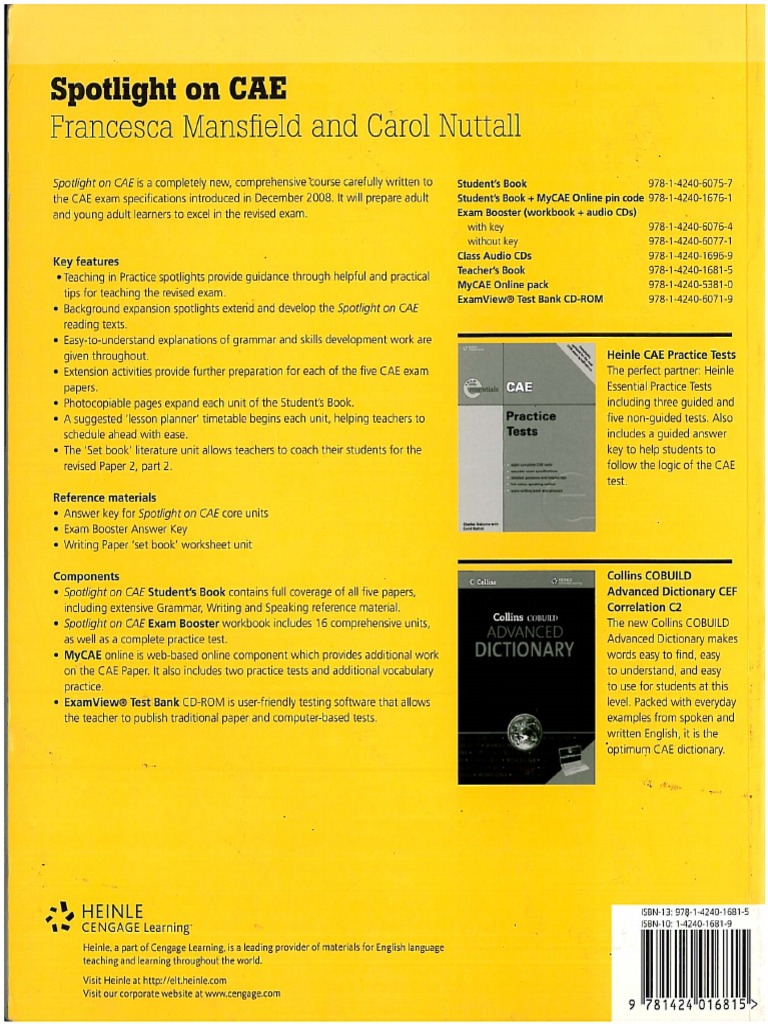 Spotlight On CAE Teacher's Book | PDF