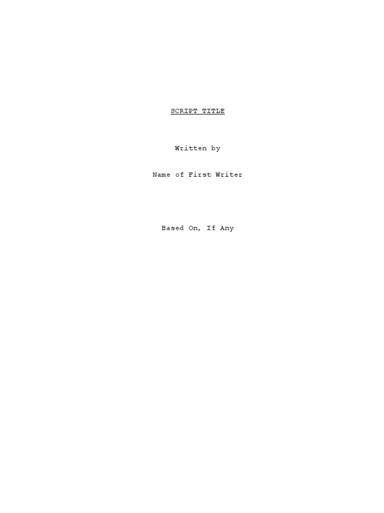 How To Write A Script | PDF | Screenplay | Printing