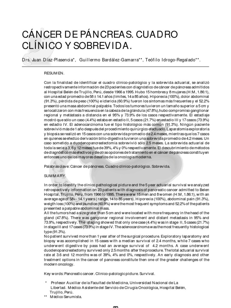 Cancer Pancreas | PDF | Metástasis | Cáncer de páncreas