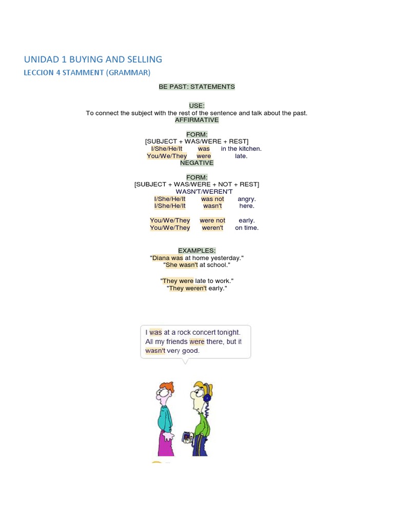 Unidad 1 Buying and Selling | PDF | Question | Verb