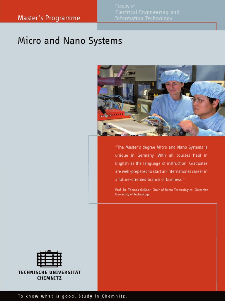 Micro Nano Systems Eng Master | PDF | Master Of Science | Nanotechnology