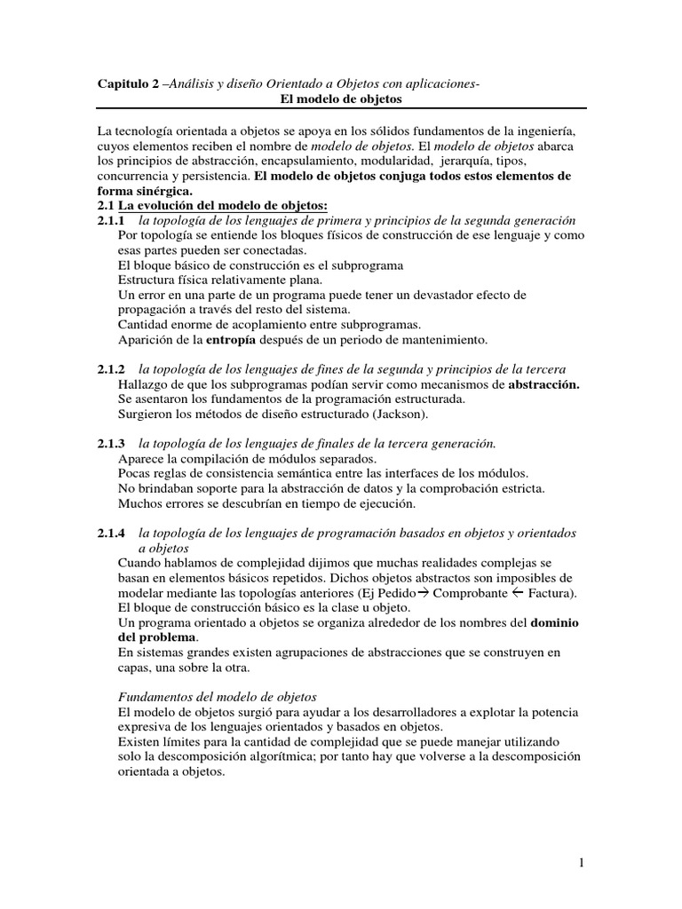 Capitulo 2 Grady Booch | PDF | Objeto (informática) | Programación ...